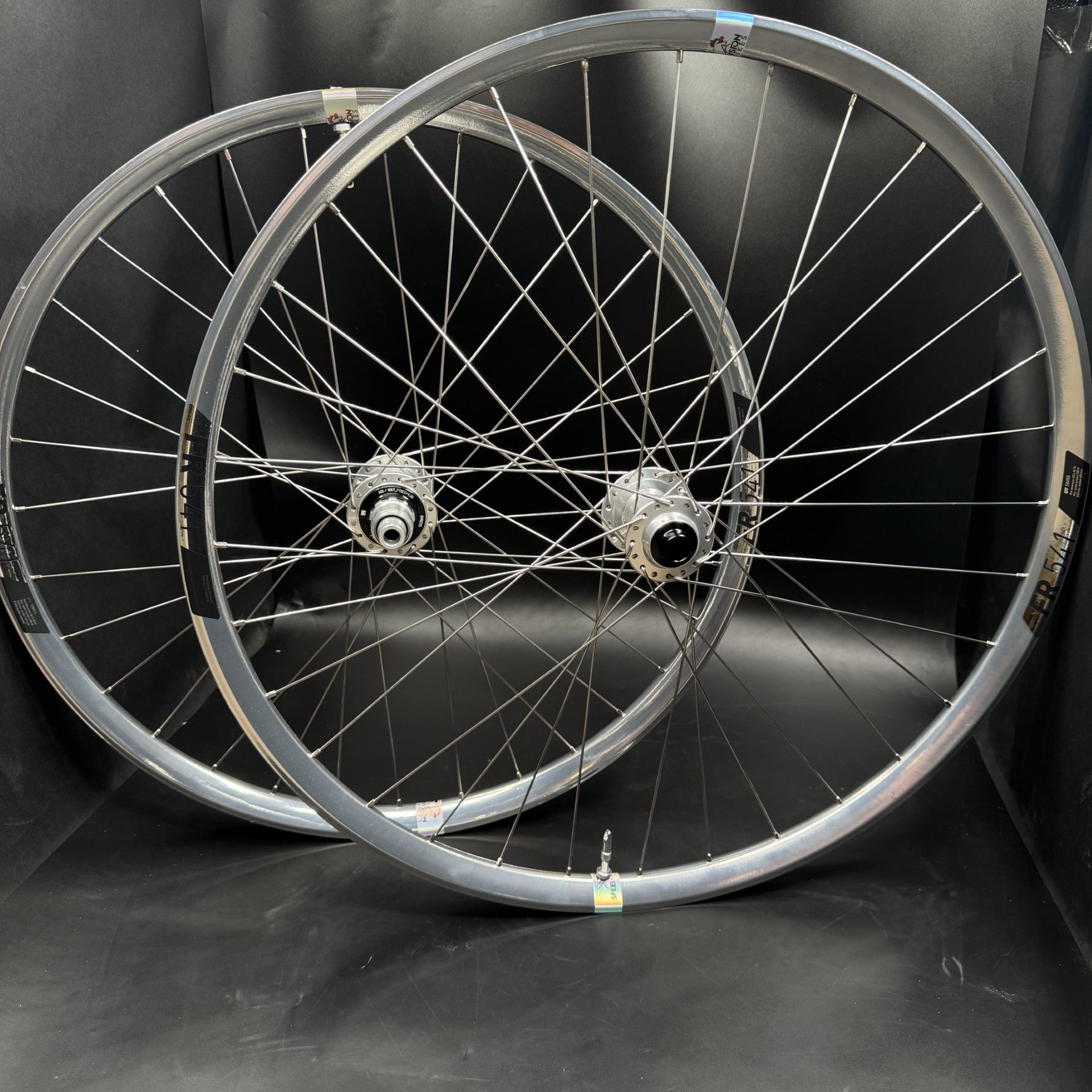 Custom Silver Dt 571 rims with Hope pro 5 hubs